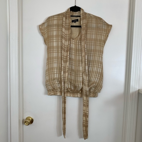 A.P.C. | Tops | Apc Apc Silk Blouse Top Rare Collectible | Poshmark
